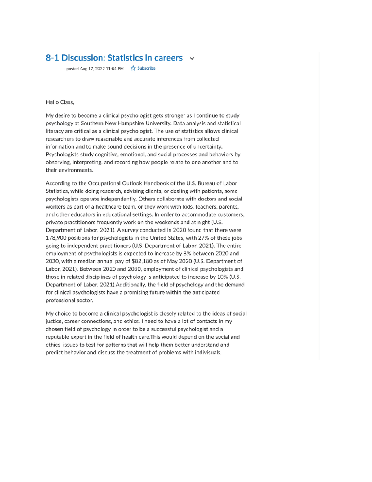 8 1 discussion p260 - Psy 260 - Studocu