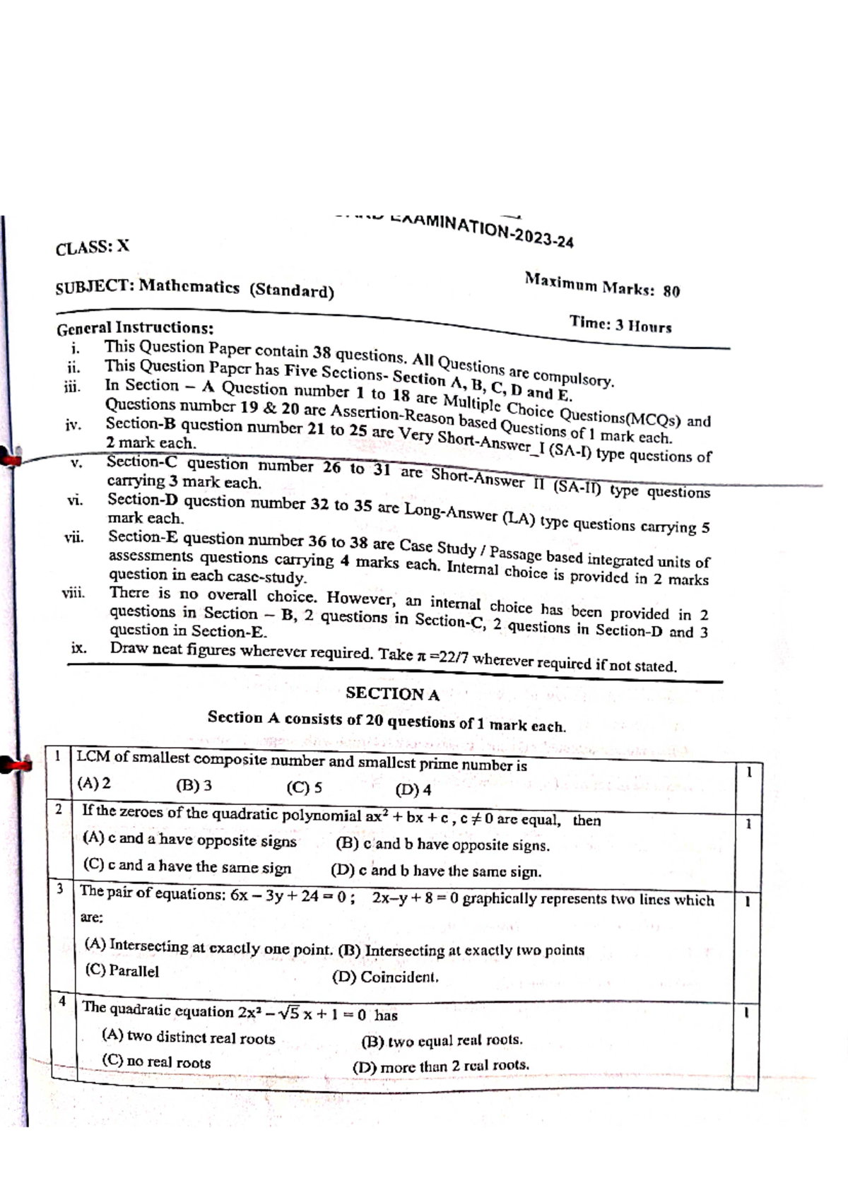 Skv standard maths - B a maths hons. - Studocu