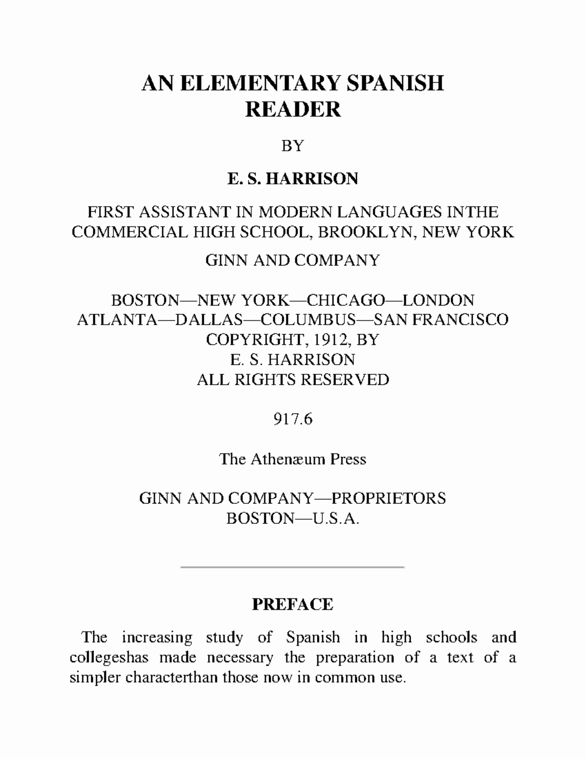 Un-Libro-de-Lectura-Espa-ol-Elemental-An-Elementary-Spanish-Reader mimited) - AN ELEMENTARY ...