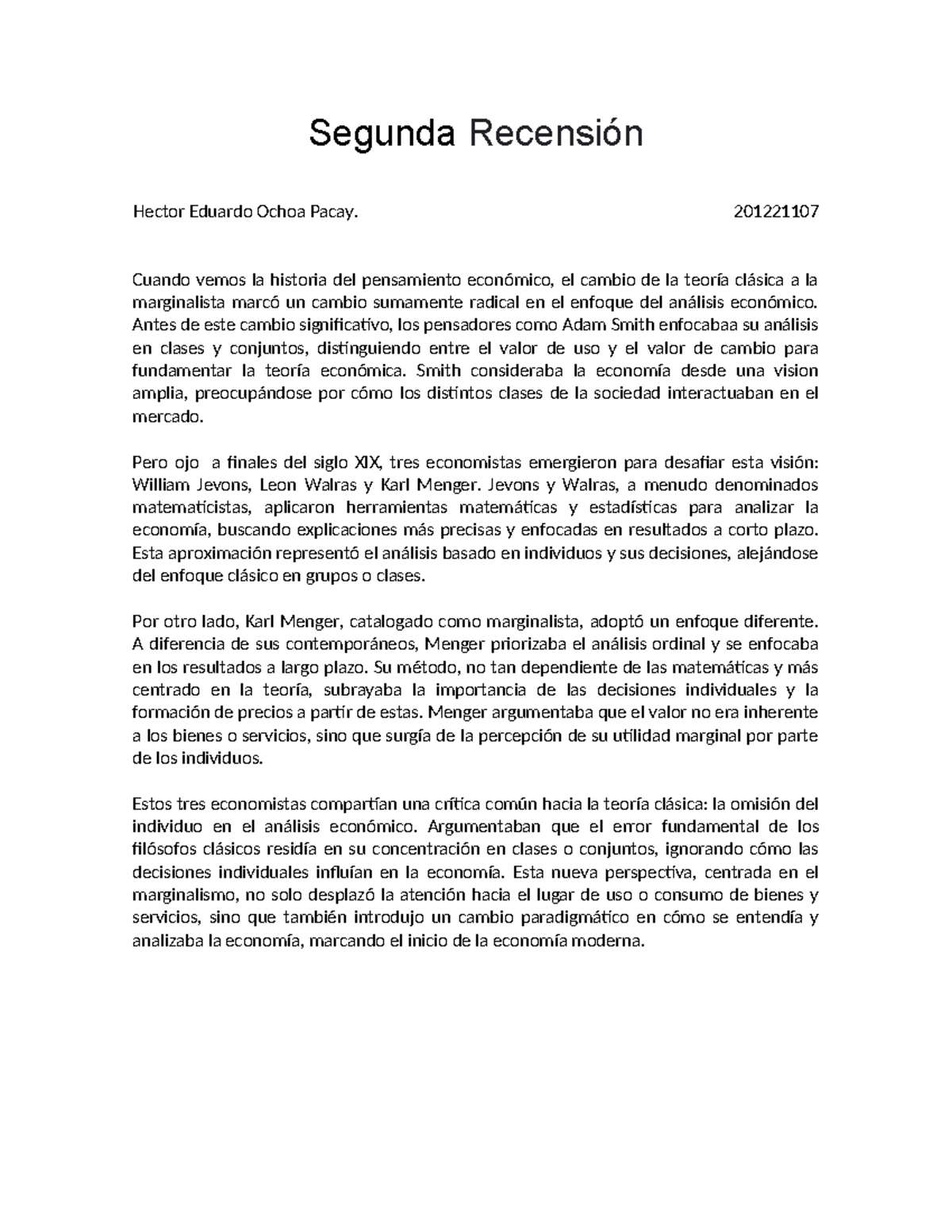 Segunda Recensión - que es una resencion - Segunda Recensión Hector ...