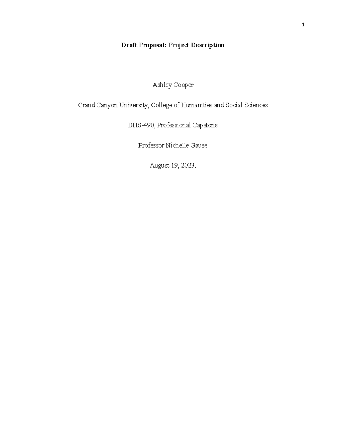 Draft Proposal-Project Description - Draft Proposal: Project ...