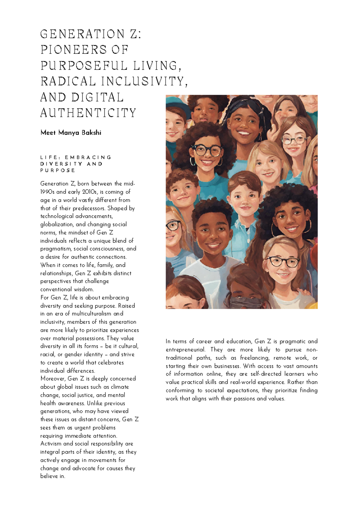 Generation Z Pioneers of Purposeful Living, Radical Inclusivity, and ...