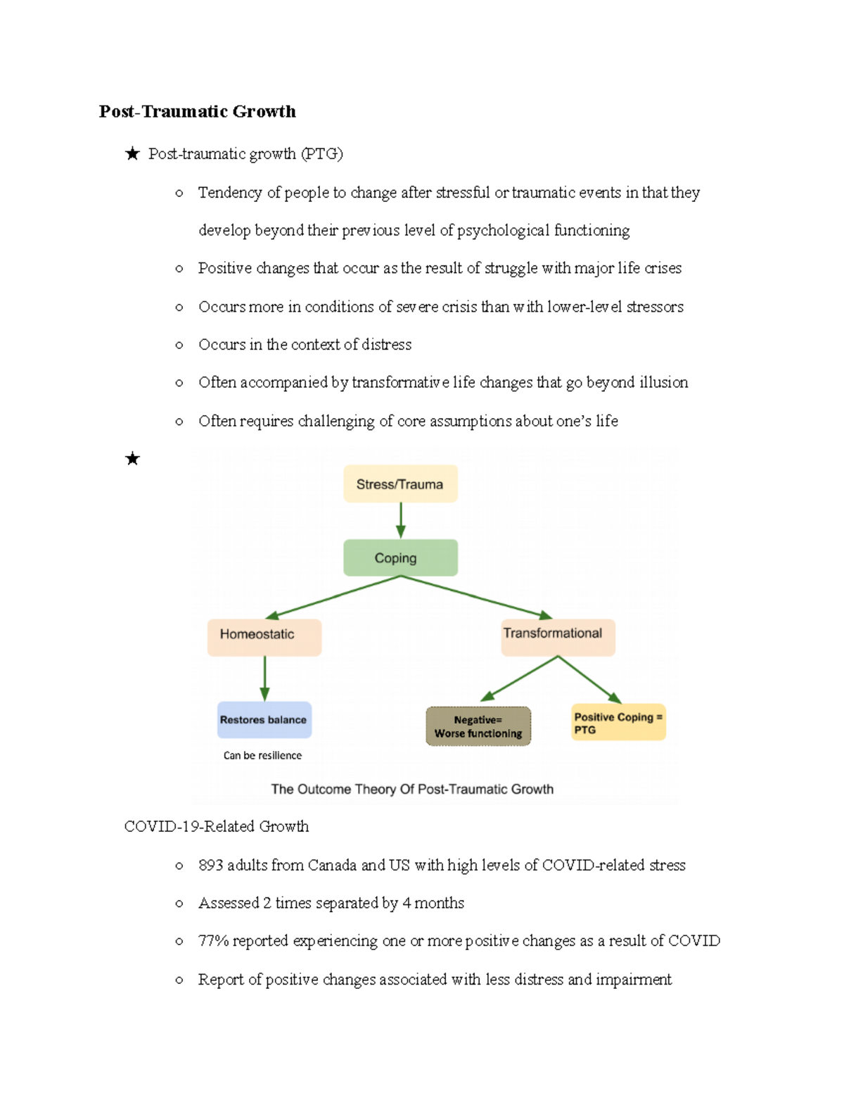 Post-Traumatic Growth - Studocu