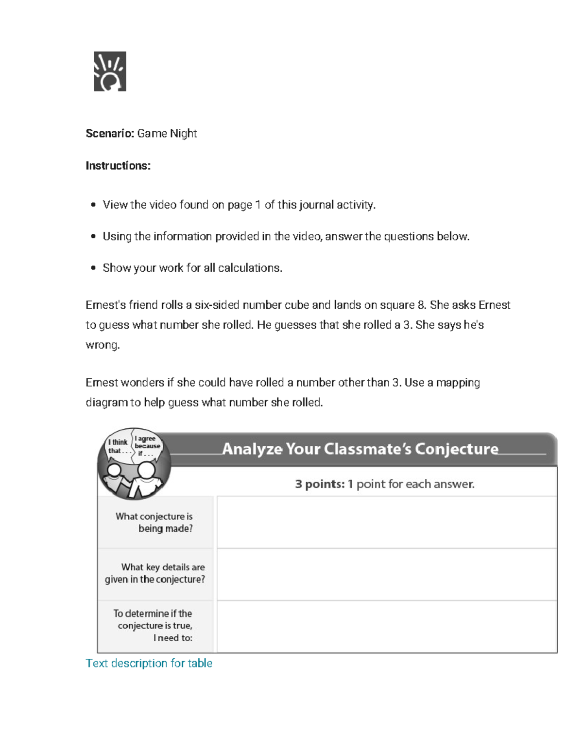 3.1.4 Journal - Domain and Range (Journal) - Scenario: Game Night ...