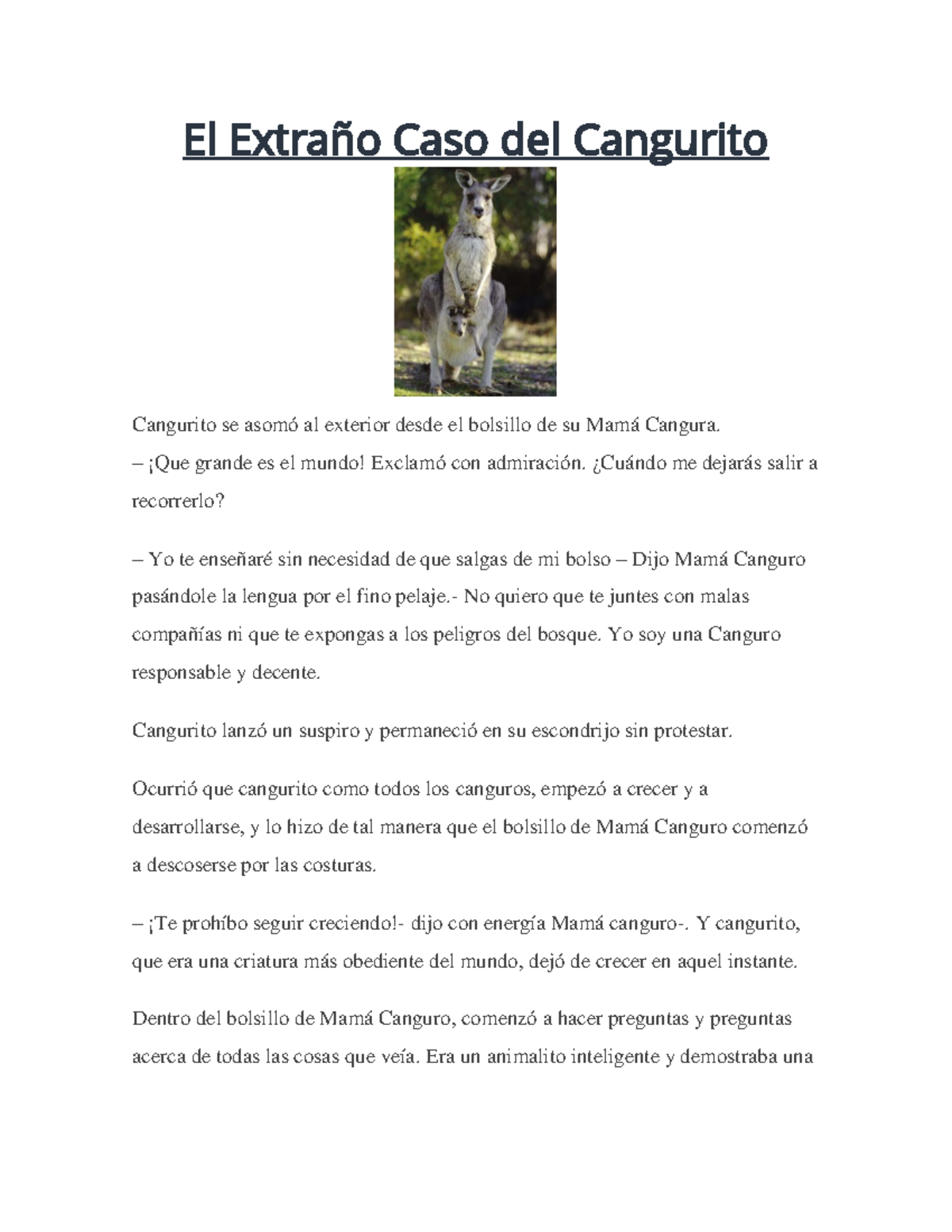 El Extraño Caso del - sdsdsd - El Extraño Caso del Cangurito Cangurito ...