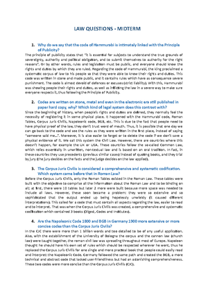 Exam Law-Question Bank - COURSE 1405- TOPICS For the Final Exam and ...