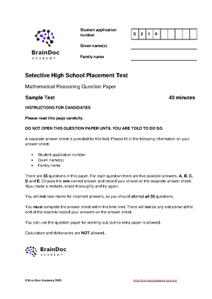 CST4-Section A - Exemple de section A de l'epreuve de Math 4eme CST - CST 4 - Simulation ...