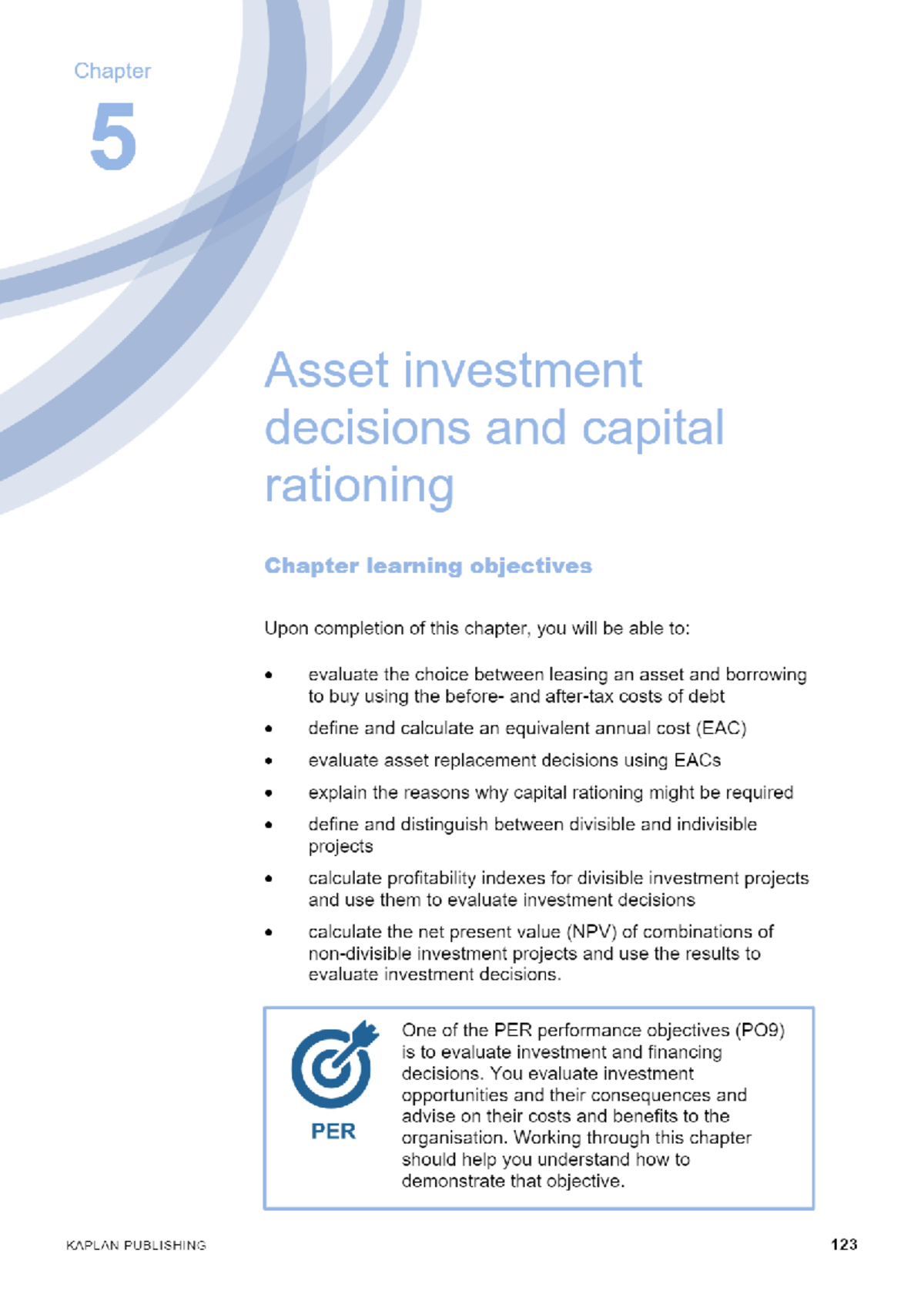 Specific investment decisions - Chapter 5 Asset investment decisions ...