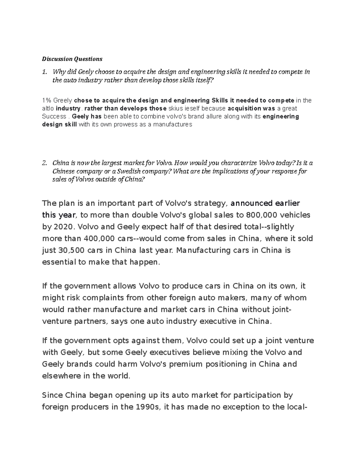 Discussion Questions FOR STUDY AND KNOWLEDGE - Discussion Questions 1 ...