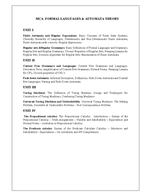 Cloud computing - Master In Computer Applications - Studocu