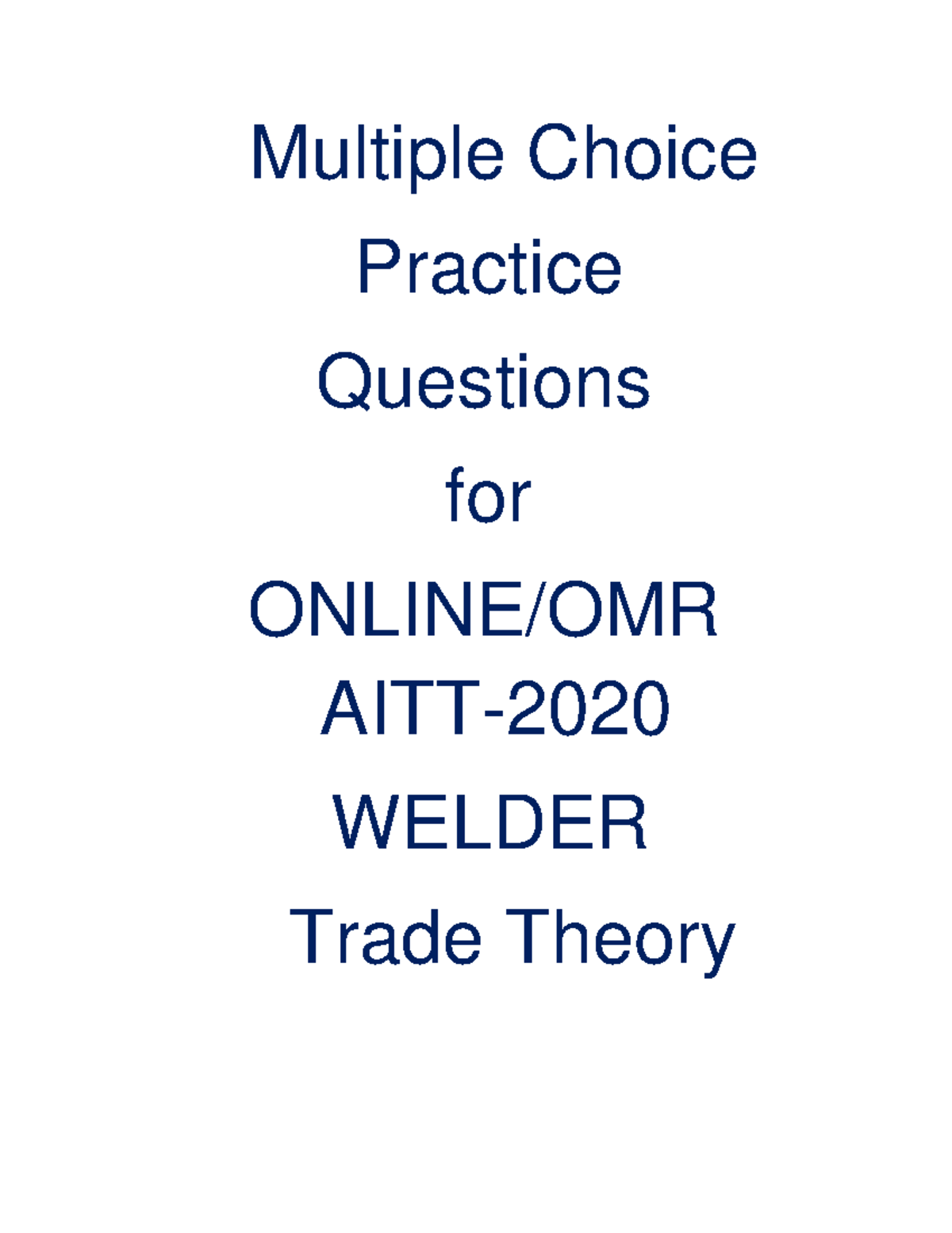 for more information - Multiple Choice Practice Questions for ONLINE ...