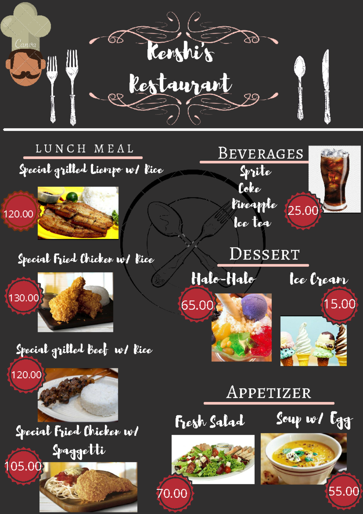 MENU Performance TASK 2 - Nutrition and Diet Therapy - Beverages L U N ...