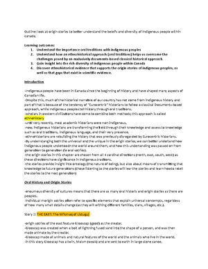 Chapter 2 notes - Indigenous Peoples Within Canada: A Concise History ...