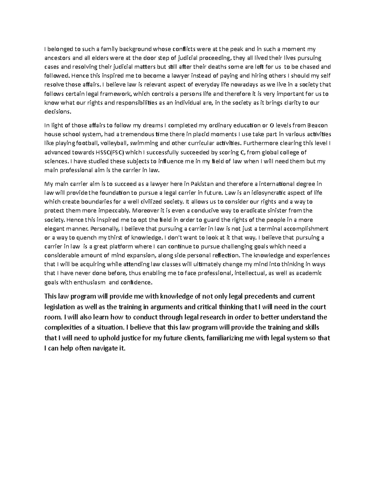 Document (2) - lecture notes - I belonged to such a family background ...