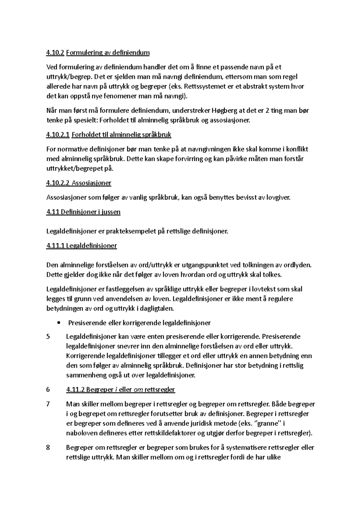 Exfac - Oppsumering DEL 34 - 4.10 Formulering av definiendum Ved ...