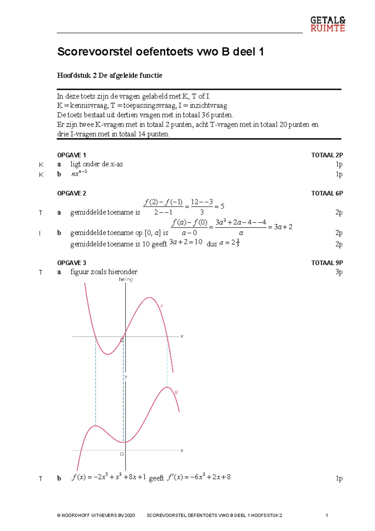 V4 WB oefentoets h2 scorevoorstel - © NOORDHOFF UITGEVERS BV 2020 SCOREVOORSTEL OEFENTOETS VWO B ...