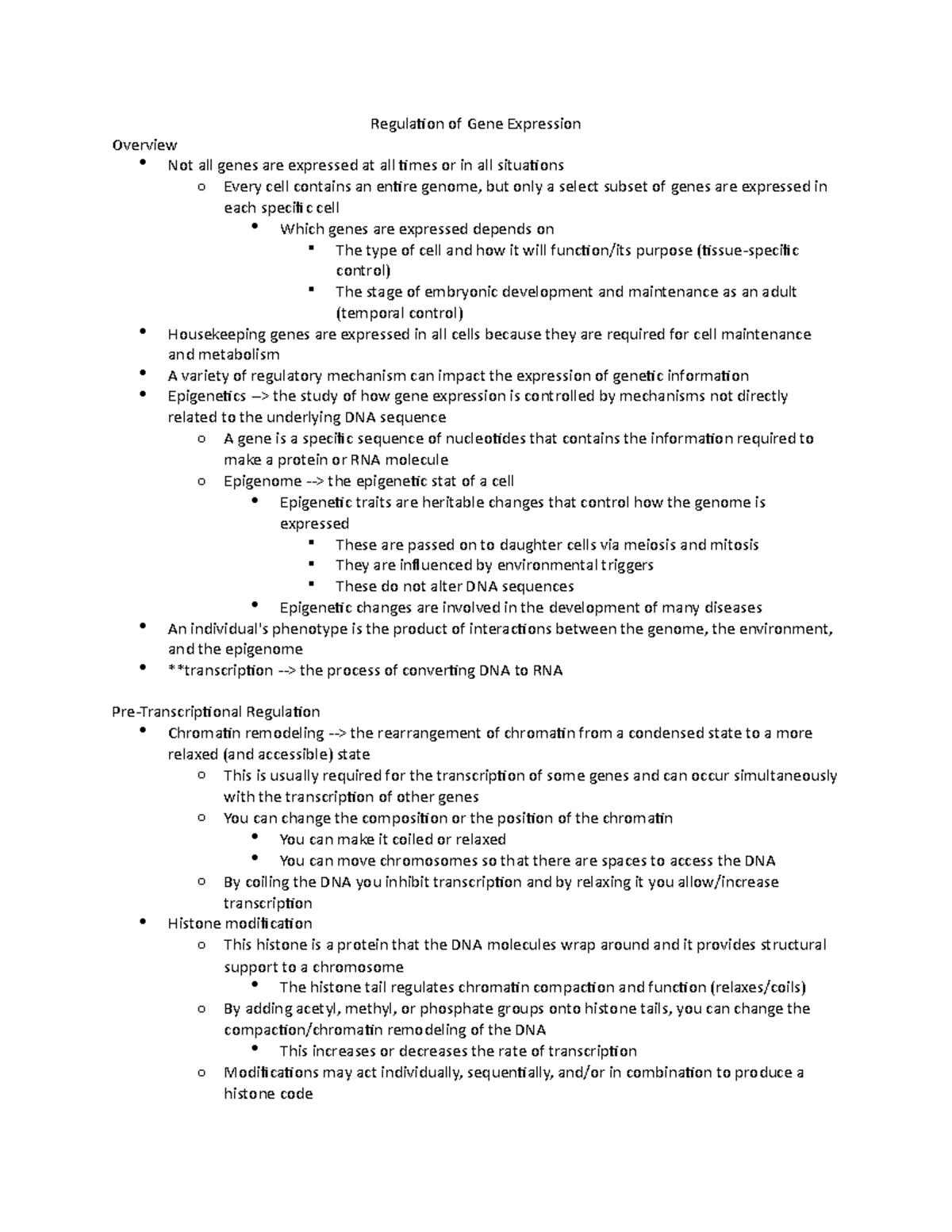 Regulation of Gene Expression - Regulation of Gene Expression Overview ...