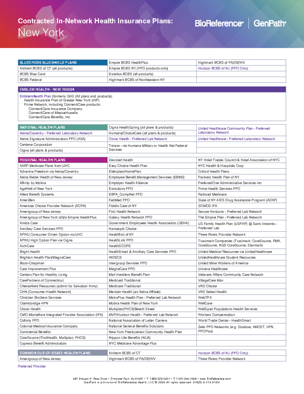 91623-U Insurance-List New-York - Contracted In-Network Health ...