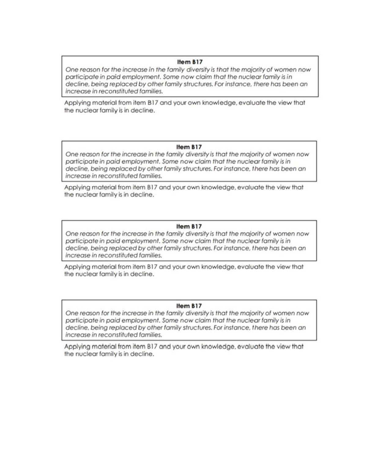 20 Marker Nuclear Family in Decline - soci 371 - Studocu