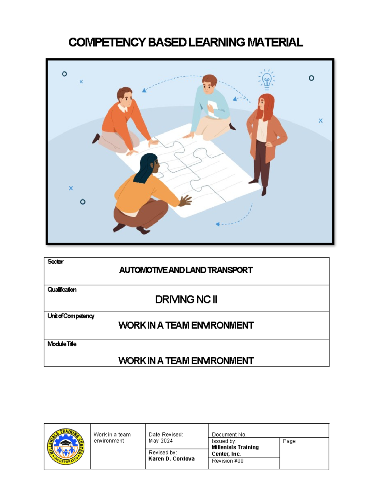 CBLM- Solveaddress - DEATILKES - COMPETENCY BASED LEARNING MATERIAL Sector AUTOMOTIVE AND LAND ...