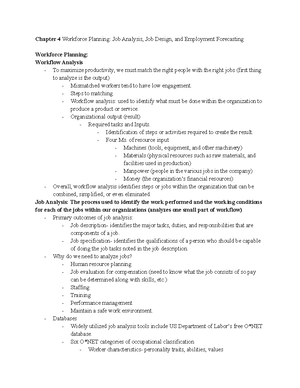 Human Resource Management Lecture Notes Chapter - Chapter 8 Performance ...