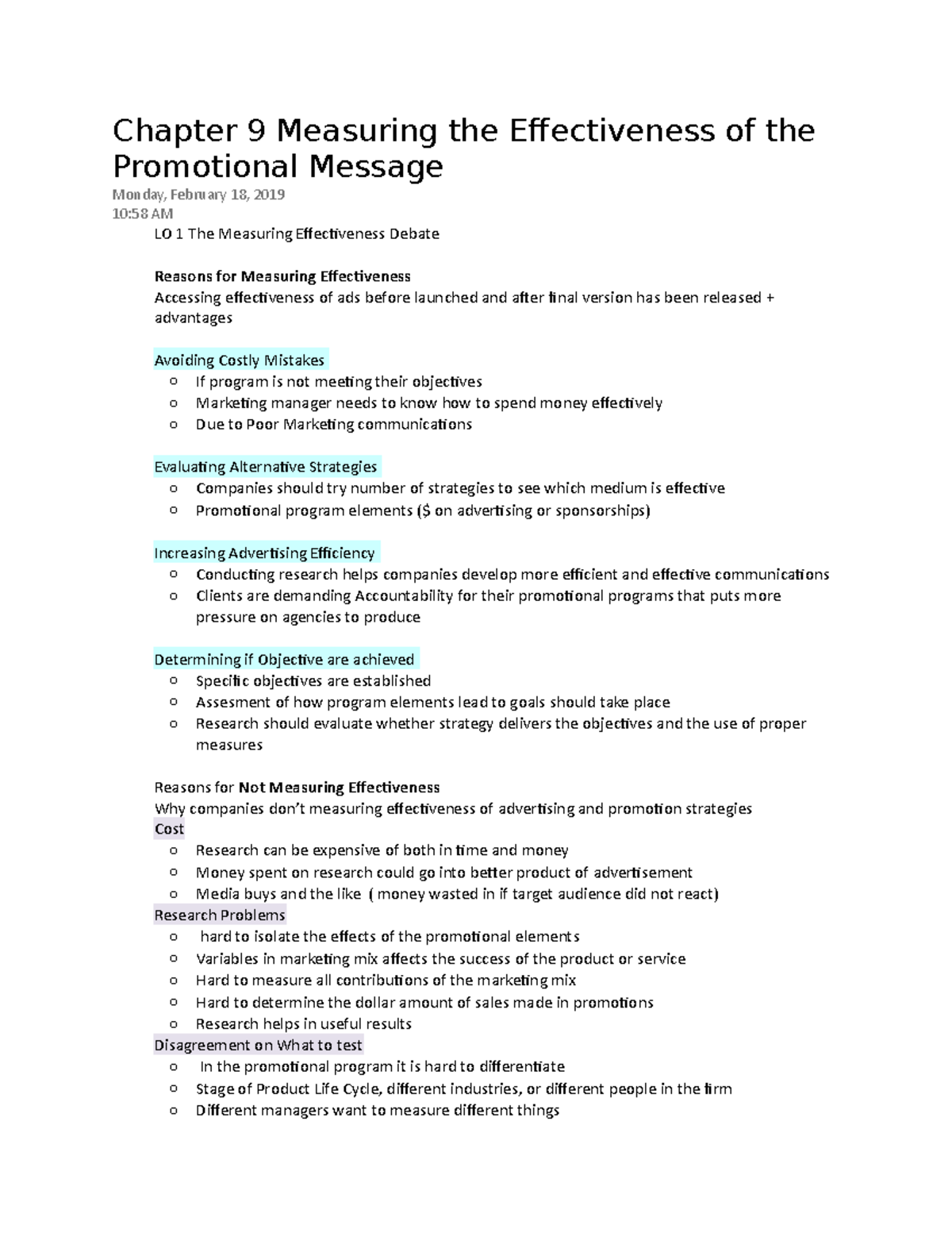 Chapter 9 Measuring The Effectiveness of Promotional Message - Chapter ...