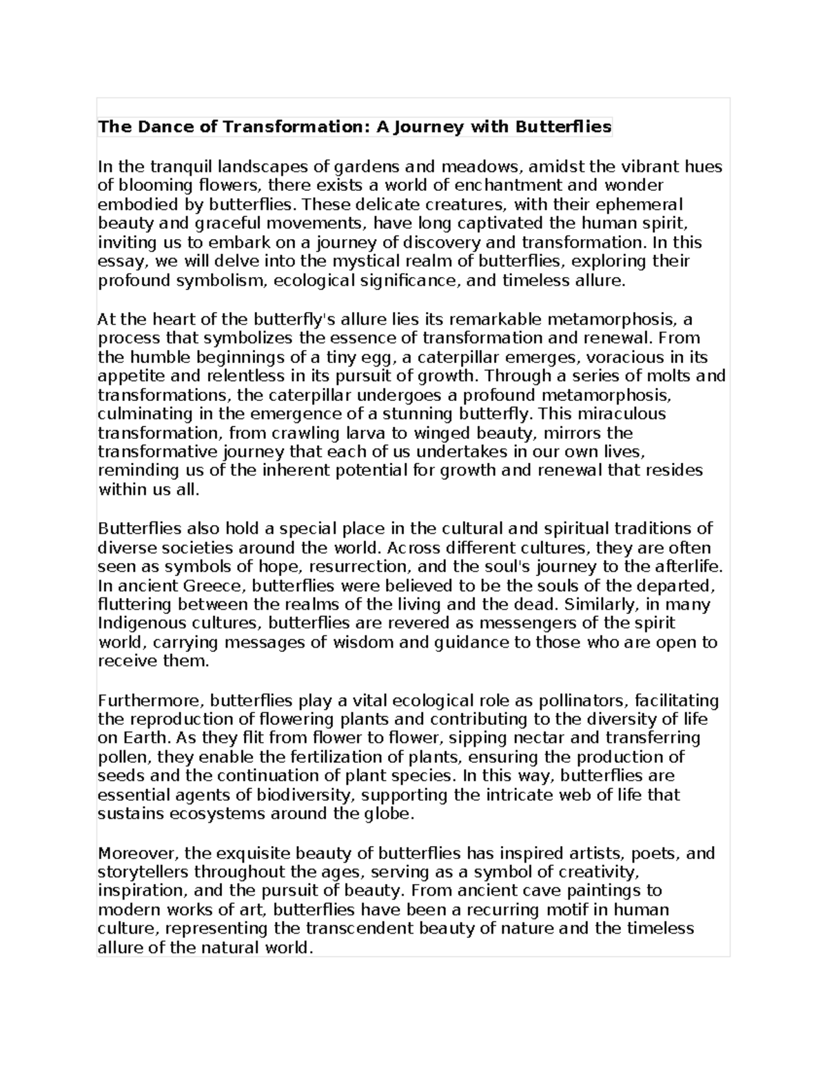 The Dance of Transformation - These delicate creatures, with their ...