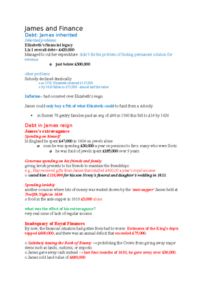 James I and Parliament - class notes from textbook and extra - James I ...
