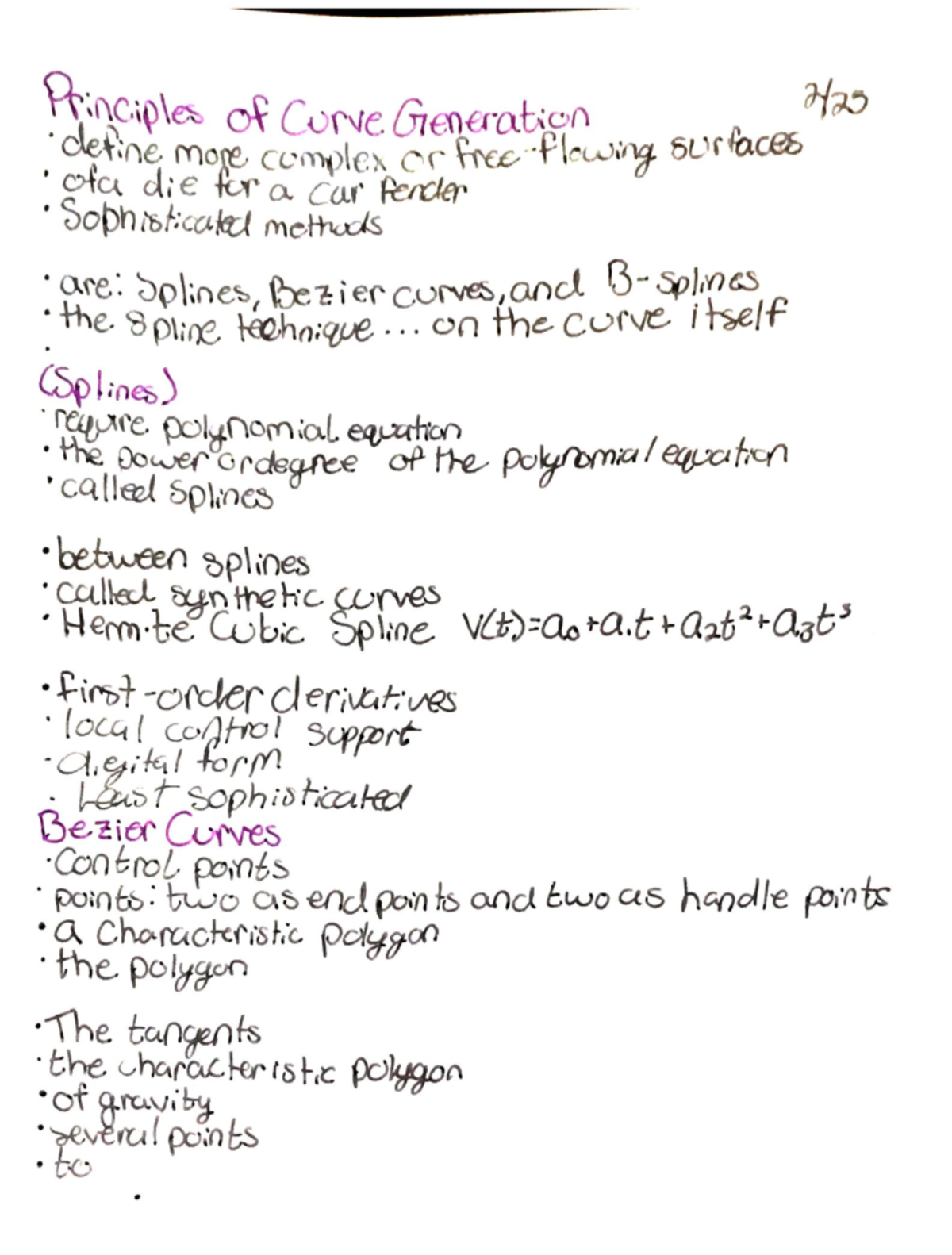 2 25 - Notes on Principles of Curve Generation, Evolution from CAD to ...