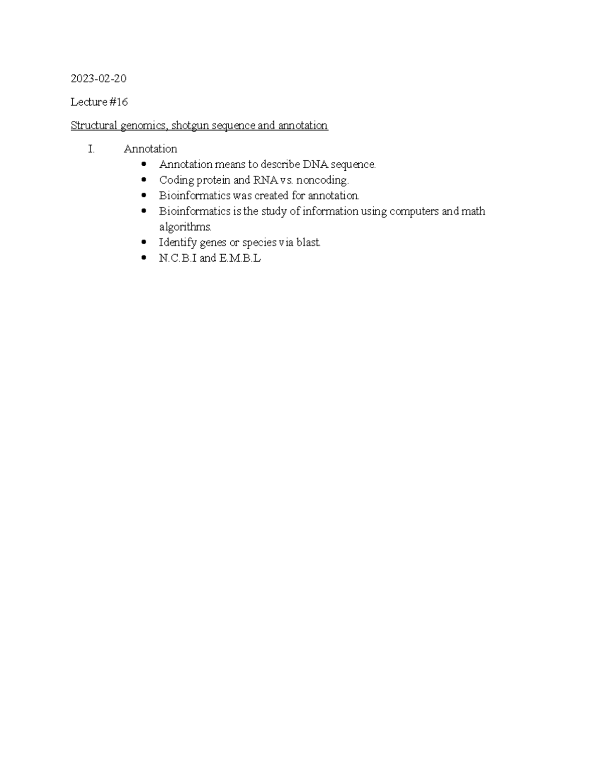 Gen flip lecsumm Ramirez 23-02-20 - Lecture # Structural genomics ...