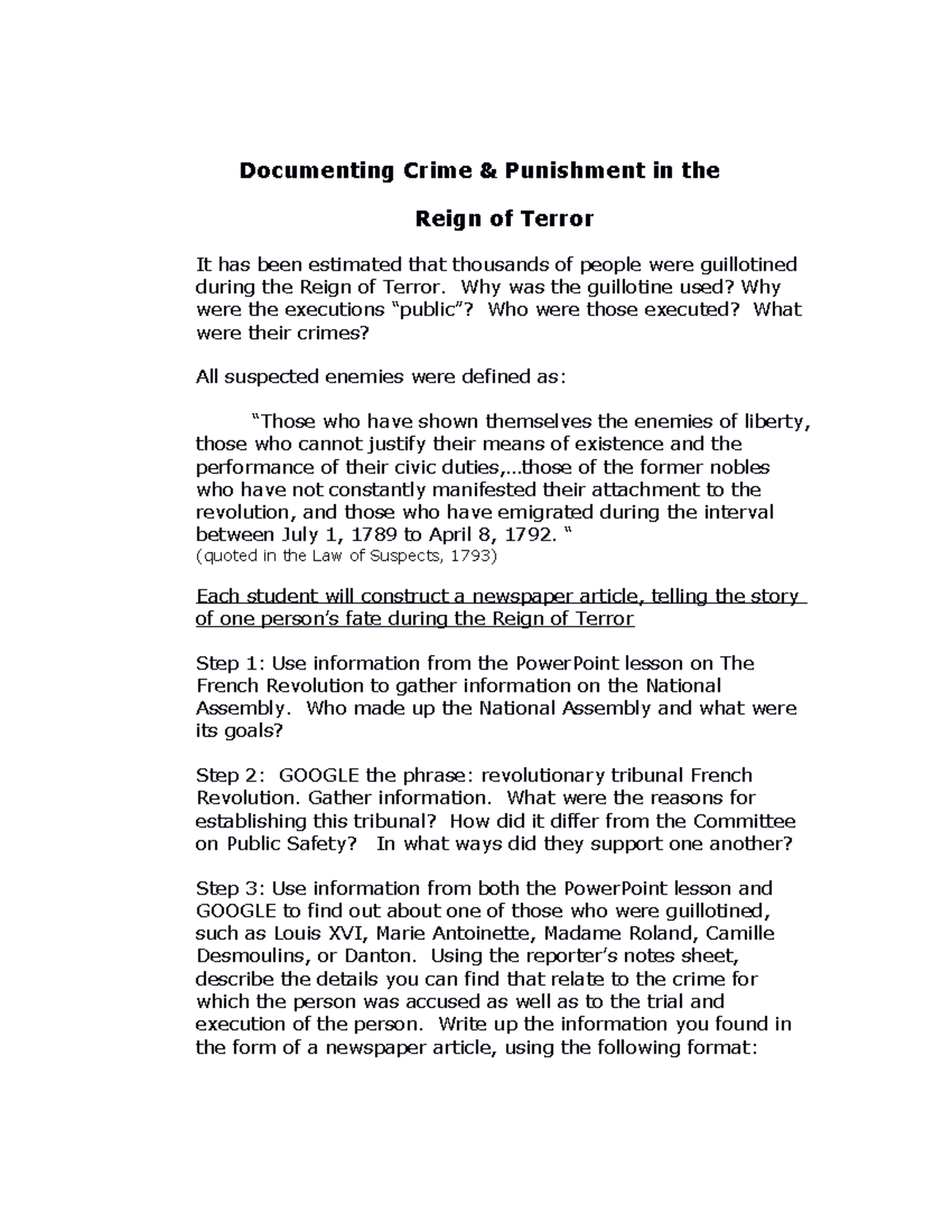 Crime lesson - LAW 251 - Studocu