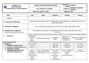 Activity sheet week 1 - SCIENCE GRADE 3 - SOLID KULAY LILA BERDE DILAW ...