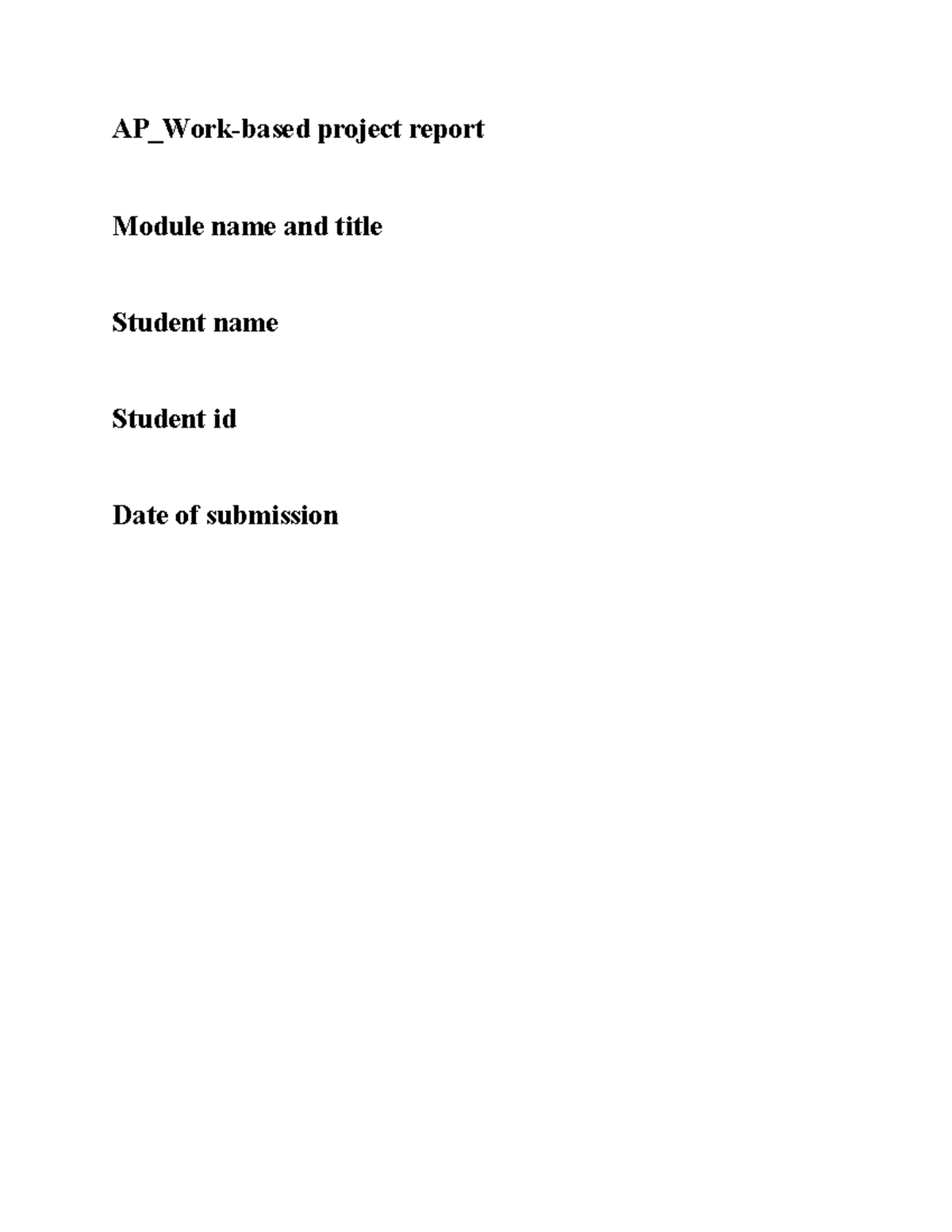 26119 - psychology of learning - AP_Work-based project report Module ...