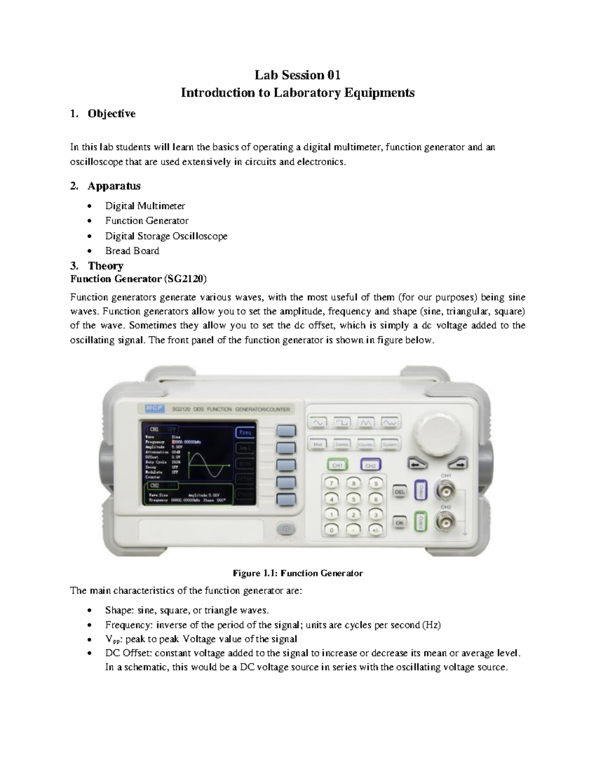 Lab#1-converted - Course for basic electronics - 1. Objective Lab ...