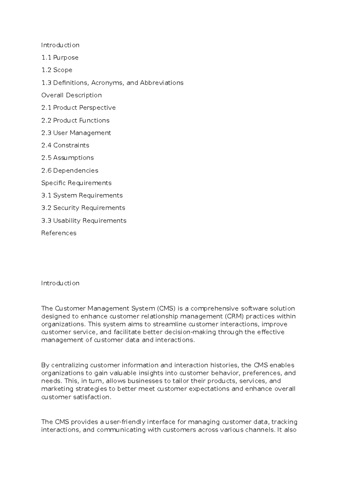 Srs - ... - Introduction 1 Purpose 1 Scope 1 Definitions, Acronyms, and ...