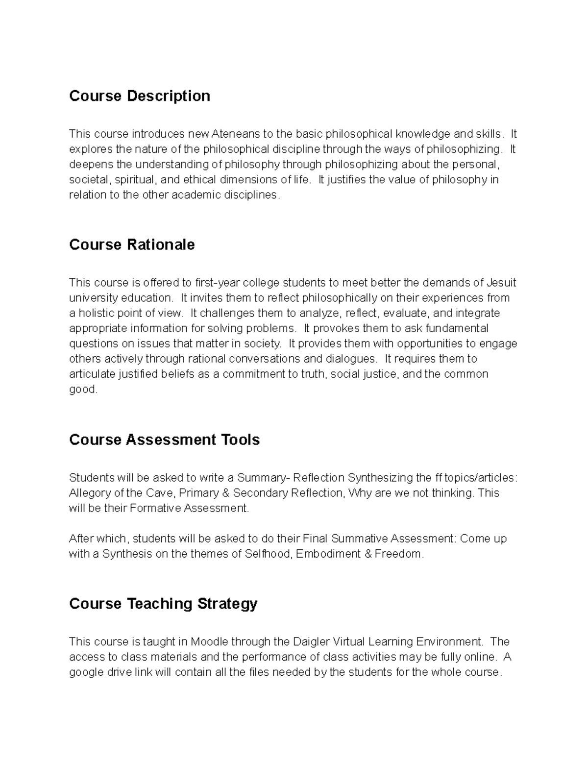 Latest Course Description - Course Description This course introduces ...