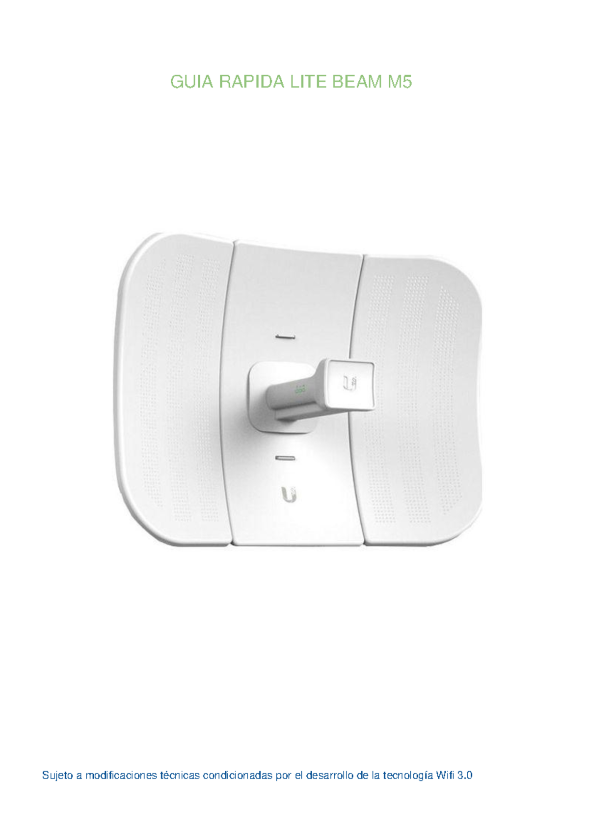 Lite Beam M 5 - Resumen de clases - GUIA RAPIDA LITE BEAM M 1 ...