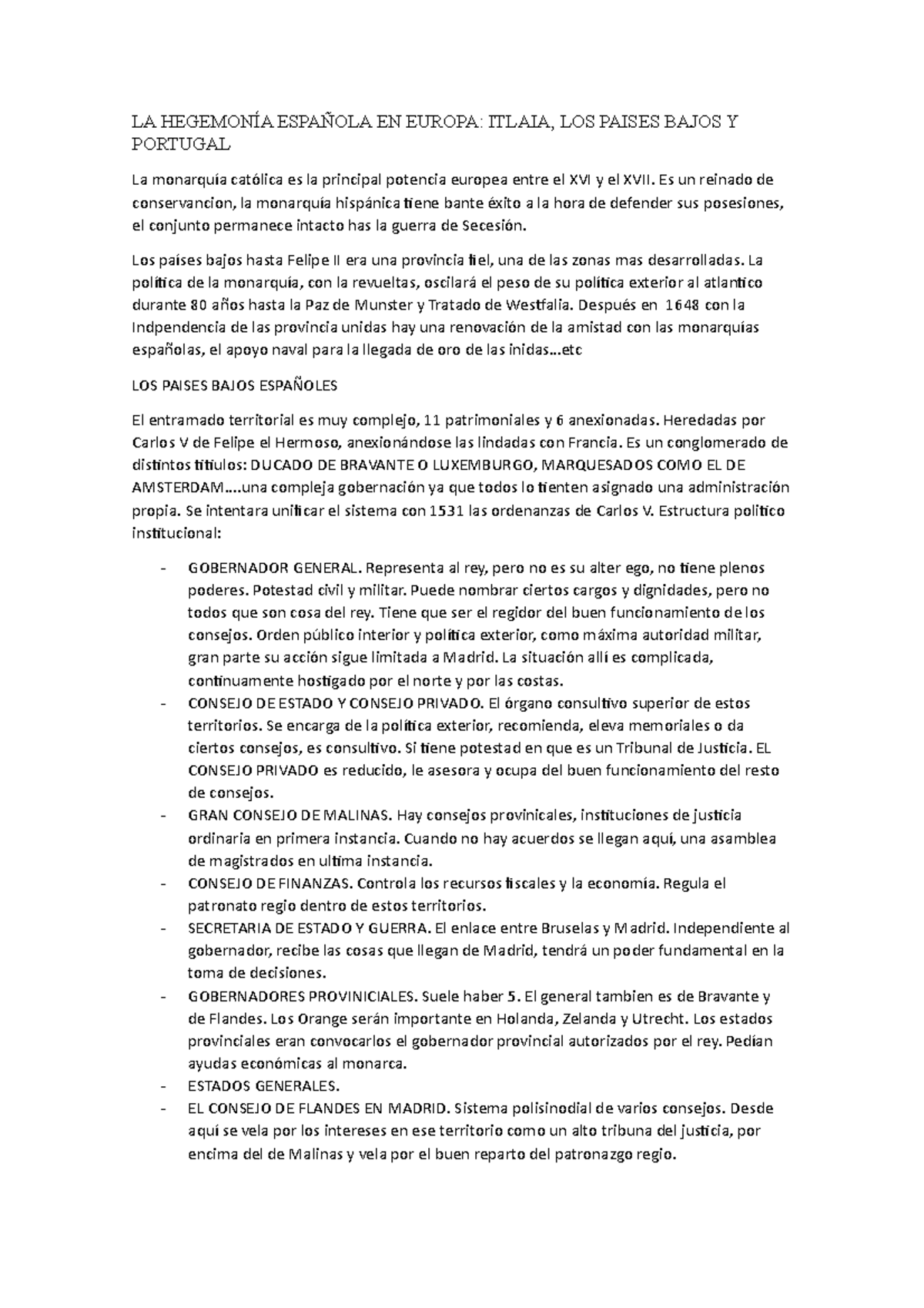 Hegemonia Española - Diferentes ensayos sobre la historia de España en ...