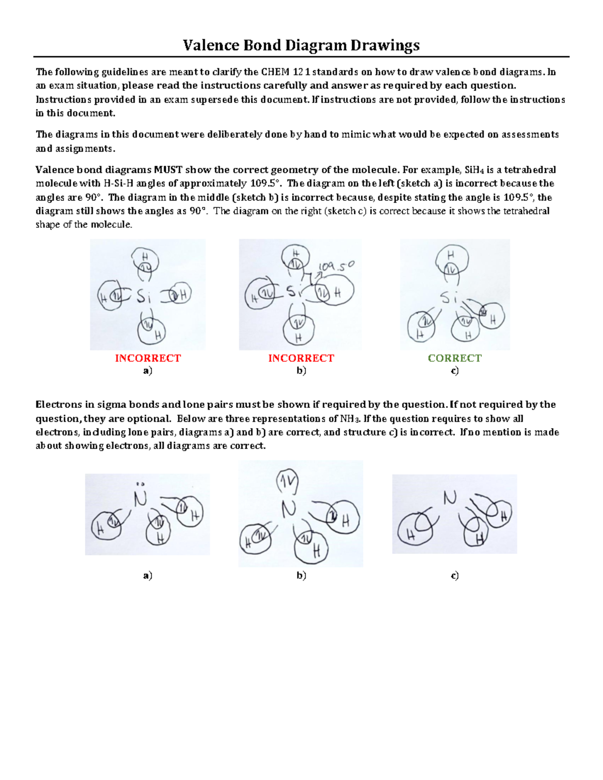 Valence Bond Diagram Instructions - Valence Bond Diagram Drawings The ...
