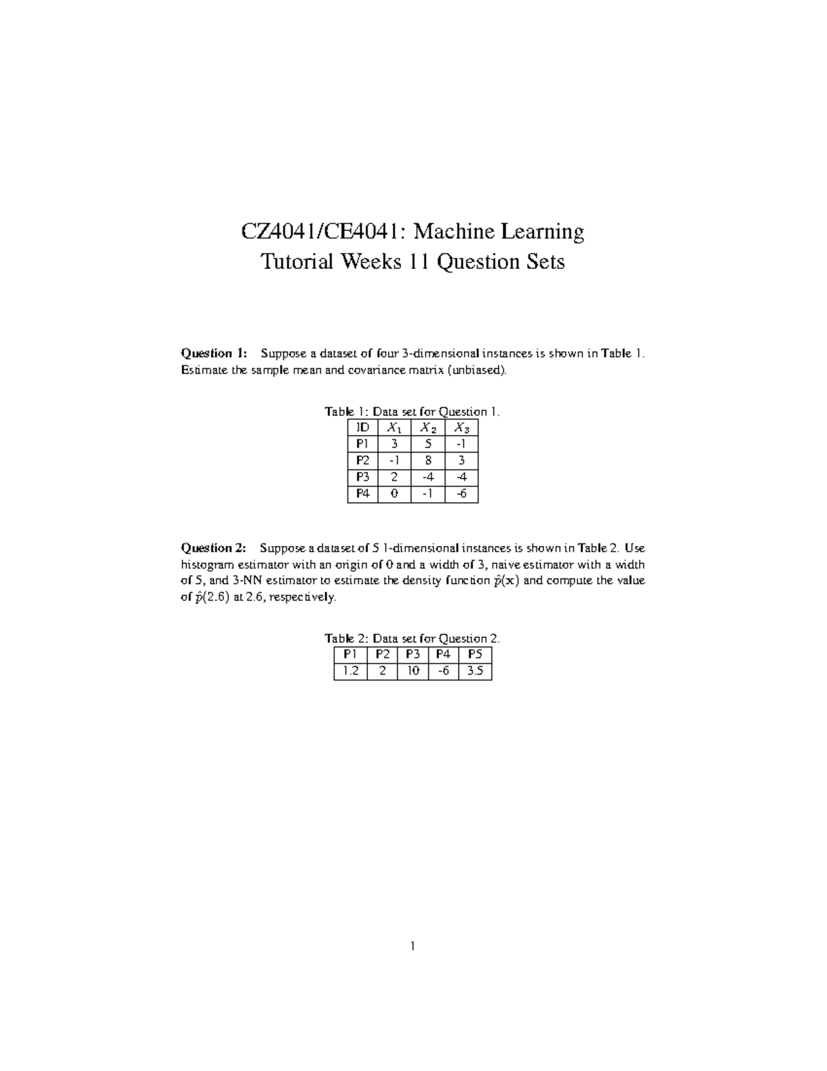 Tutorial 11 questions - CZ4041/CE4041: Machine Learning Tutorial Weeks ...