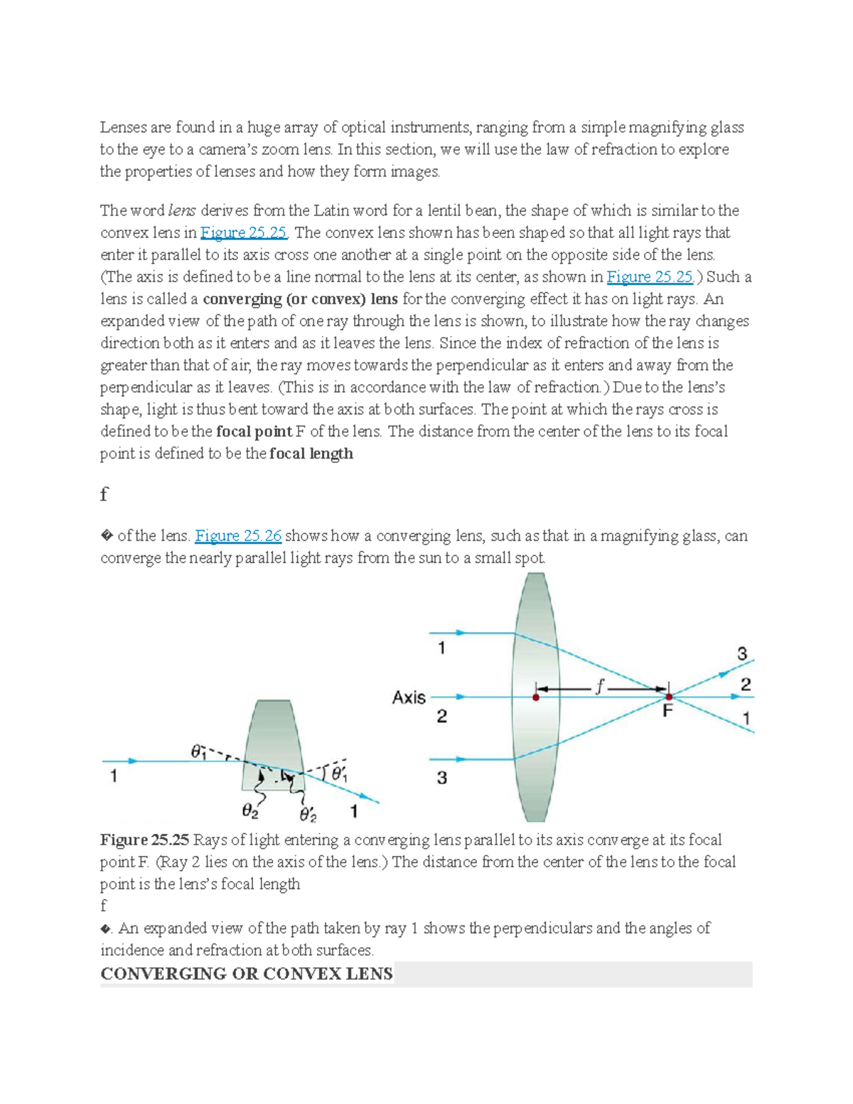 Lesson Note on Lenses 1 - Lenses are found in a huge array of optical ...