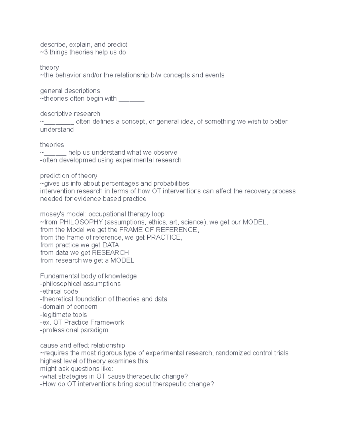 Theory Lecture 1 - Reviewer - describe, explain, and predict ~3 things ...