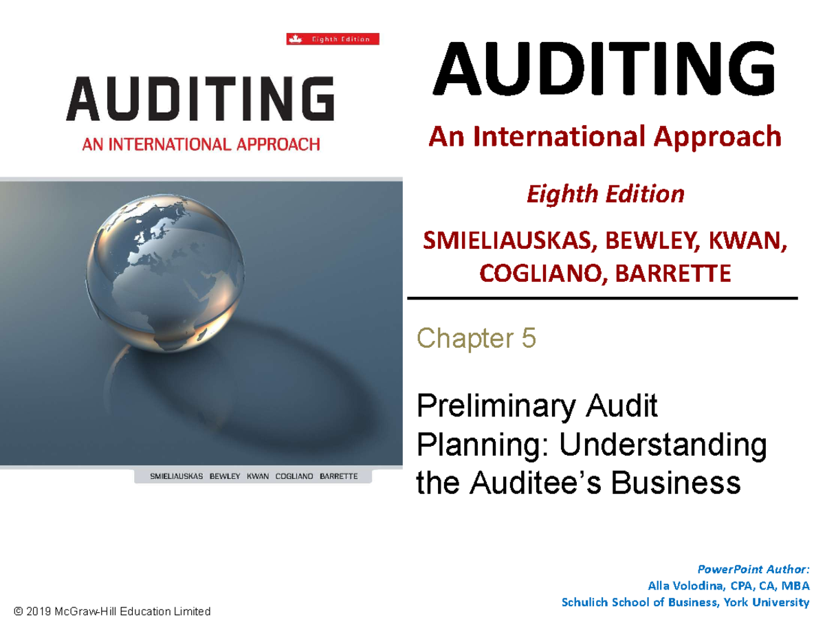 Ch5 Slides - Auditing - An International Perspective CH5 - Alla Volodina, CPA, CA, MBA ...