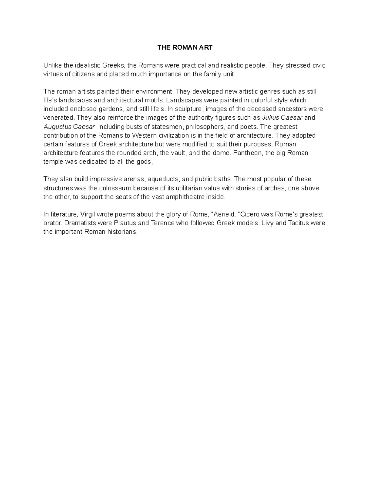 THE- Roman-ART - Lecture notes 1 - Accountancy - PUP - Studocu