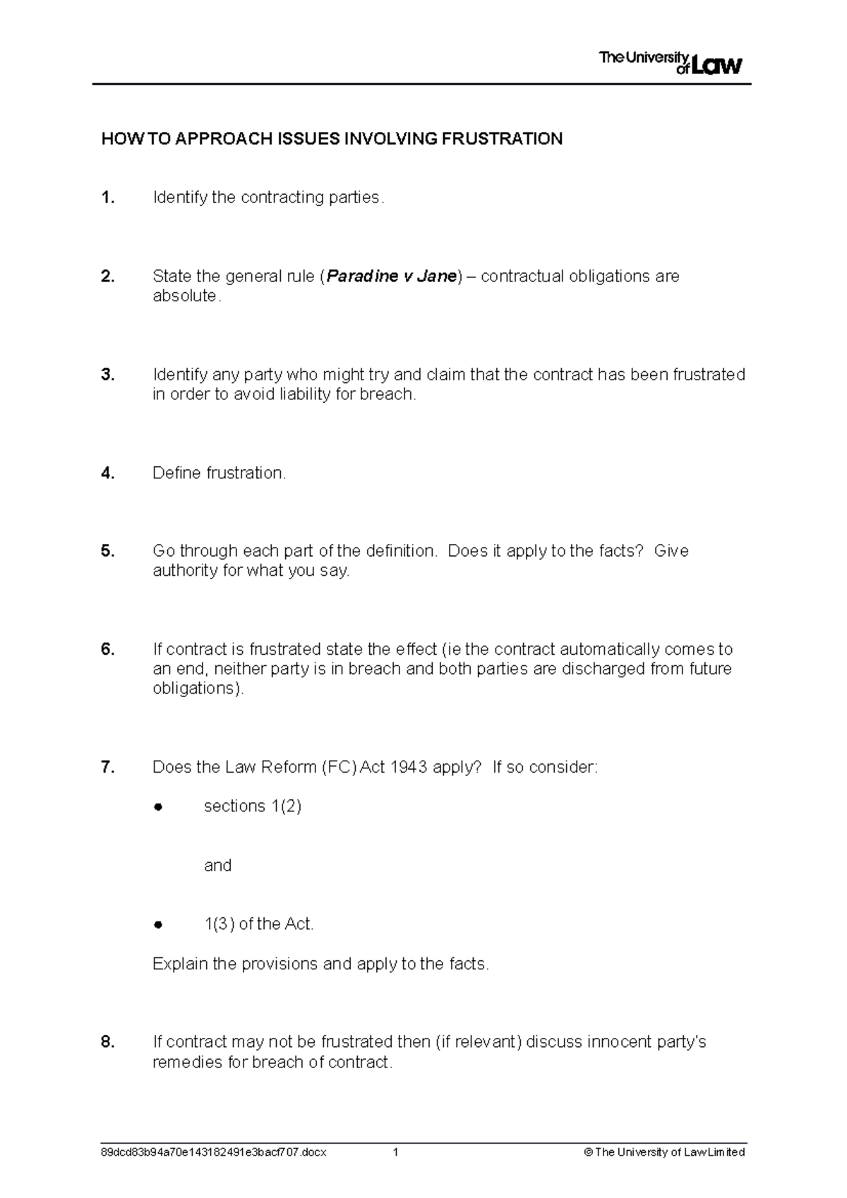 2223 contract u06 ce01 engage 01 document 1 - HOW TO APPROACH ISSUES ...