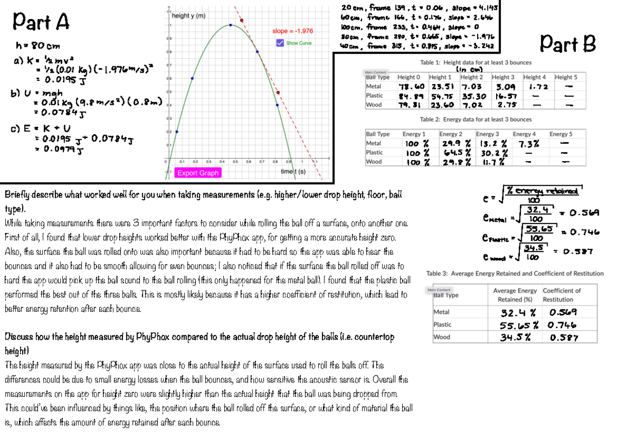 Lab 2 Conservation Of Energy And Energy Efficiency 2 - Part A Part B ...