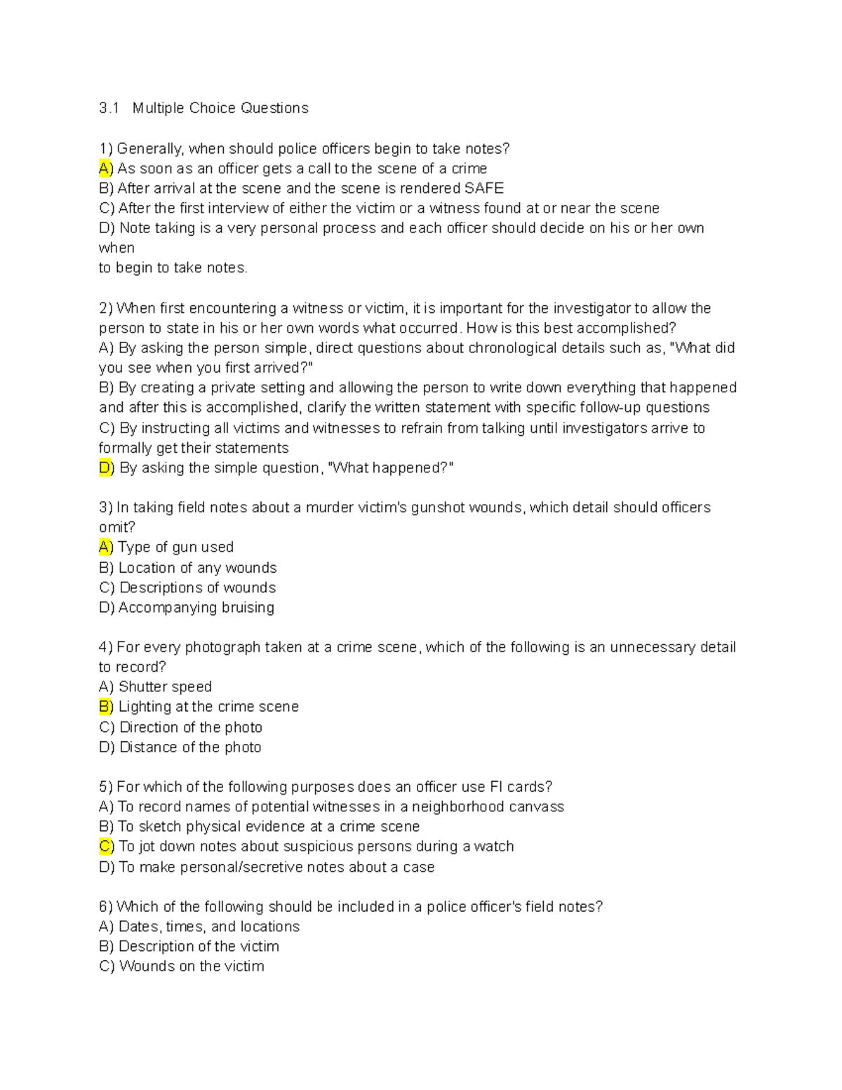 3 Quiz - Chapter 3 quiz (needed to study for final) - 3 Multiple Choice Questions Generally ...