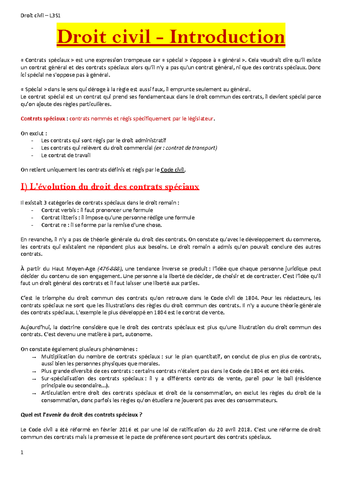 Droit civil (2019) - Année 2015-2016 (Amphi A) - Droit civil ...