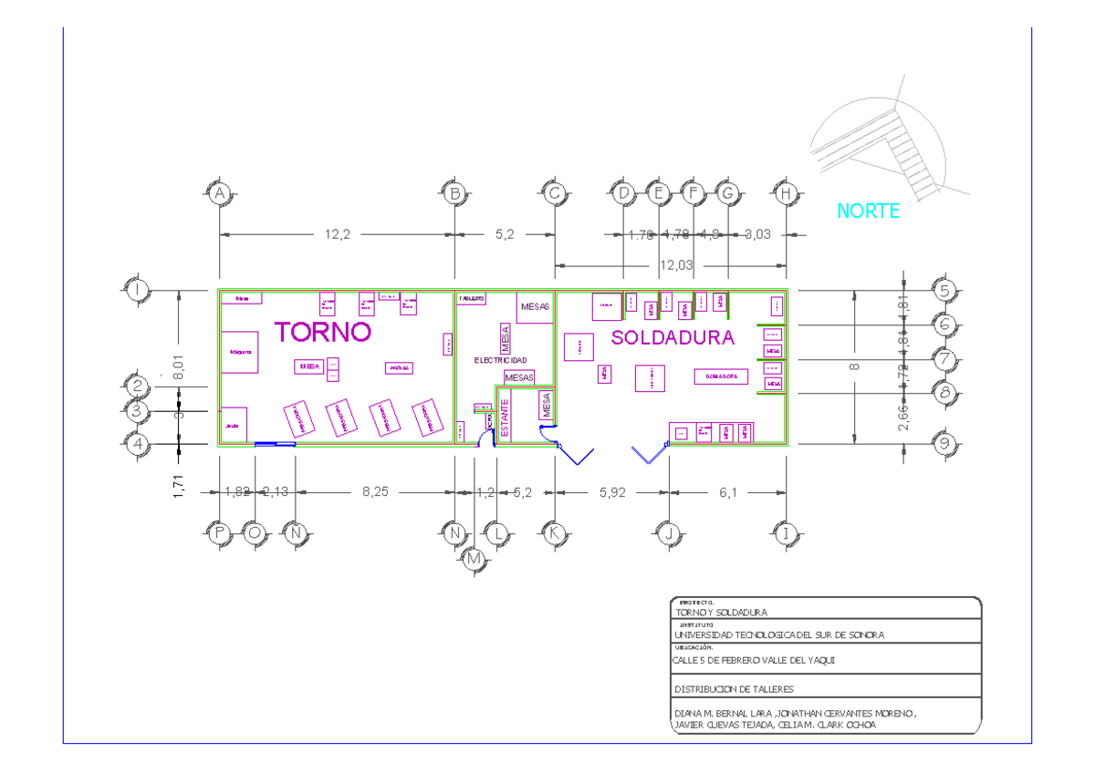 Layout torno soldadura - Jaula Máquina Mesa 12, 8, 5, 8 12, 1, 1. 1, 6 ...