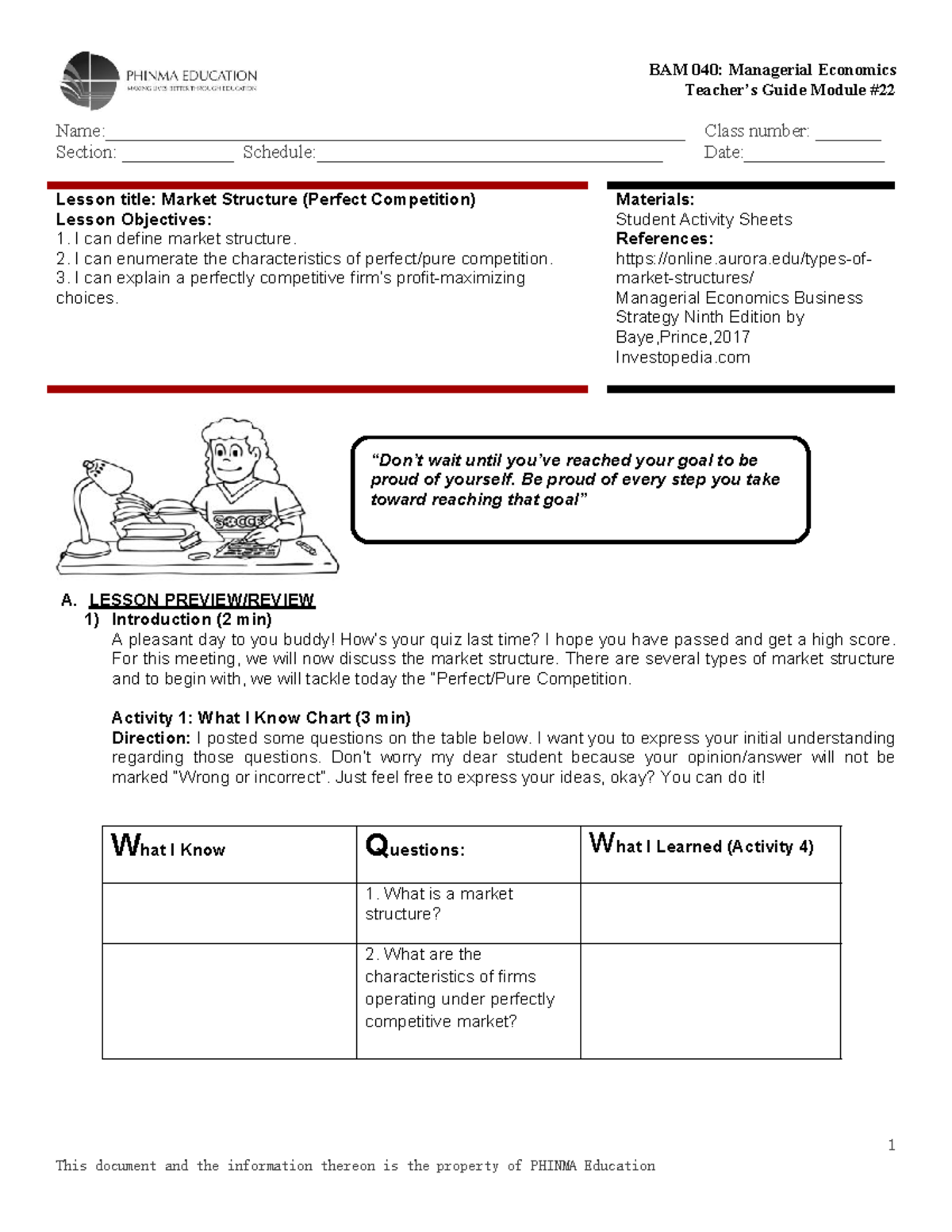 BAM-040 TG22 - ANSWER KEY FOR BAM 040 SAS#22 - Teacher’s Guide Module ...